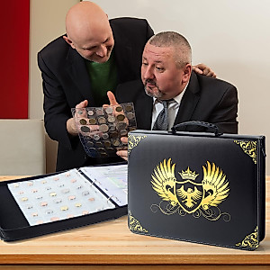 Silph PLC Coin Collection Book Holder for Collectors, Coin Album Binder Storage Box Case for Money Currency Collection Supplies - [300 Coins Pockets+30 Bills Pockets]