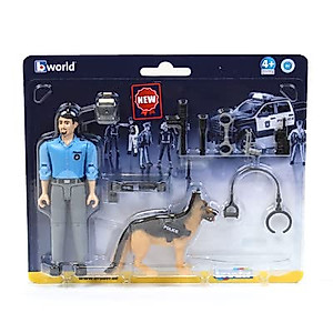 Bruder 62150 bworld Policeman with Dog