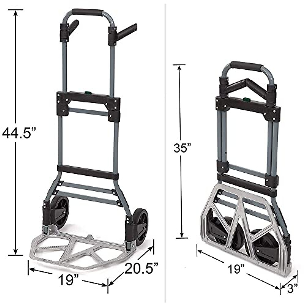 Luggage Hand Truck Cart w/Grips Hand Truck