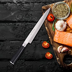 CHUYIREN Sashimi Knife- 9.5 inch(240mm), Sushi Knife, Professional Yanagiba Knife with Ergonomic Handle, Japanese Chef Knife for Fish Filleting, Slicing, Valentines Day Gifts