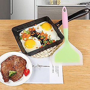 HAPPI STUDIO Tamagoyaki Pan - Japanese Egg Pan with Lid - Japanese Omelette pan Nonstick - Omelet Pan for Japanese Food - Square Frying Pan