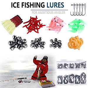 PLUSINNO Fishing Lures Baits Tackle Including Crankbaits, Spinnerbaits, Plastic Worms, Jigs, Topwater Lures Box and More Fishing Gear Lures Kit Set, 102/302Pcs