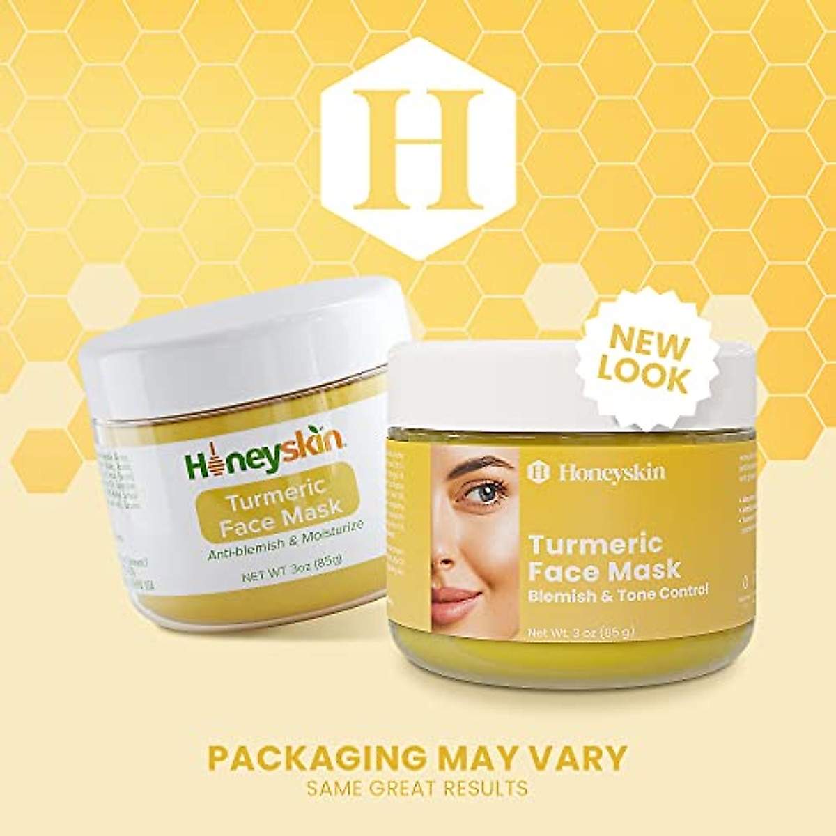 Turmeric Face Mask for Sensitive Skin - Deep Pore Cleansing Mask - Skin Moisturizing Face Mask - Organic Face Mask Skin Care with Manuka Honey, Kaolin Clay and Bentonite Clay Mask (3oz)