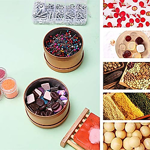 LIYAR 8 Ounce Aluminum Metal Tin 24 Pack Metal Containers Round Candle Jars Bulk Empty Cans with Screw Lid for Candles, Arts & Crafts,Storage & More (Pastel Orange)