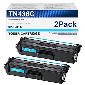 MSOTFUN Compatible TN-436C Toner Replacement for Brother TN436 TN-436 High Yield HL-L8360 L9310 MFC-L8900 L9570 Printer (2 Pack, Cyan)