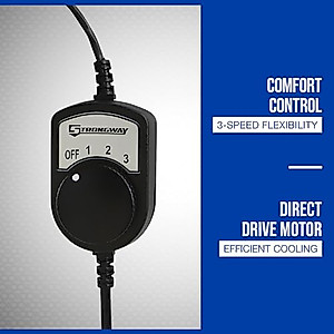 Strongway Oscillating Wall-Mount Fan - 20in., 3600 CFM