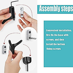 Exxacttorch 2 Pack Bull Horn Wall Mounted Hat Towel Bag Hanger, Traceless Decorative Art Coat Hooks, Solid Zinc Alloy Wall Hooks Double Prong Holder for Keys, Umbrella, Matte Brass