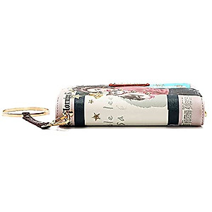 PRT6700 NICOLE LEE FASHION PRINT ZIPPER WALLET V3~WILD LIPS