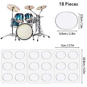 MIKIMIQI Drum Dampeners Gel Pads, 30 Pcs Round Silicone Drum Silencers and 2 Pcs Long Clear Soft Drum Dampening Gel Pads Drum Mute Pads for Drums Tone Control, 4 Colors