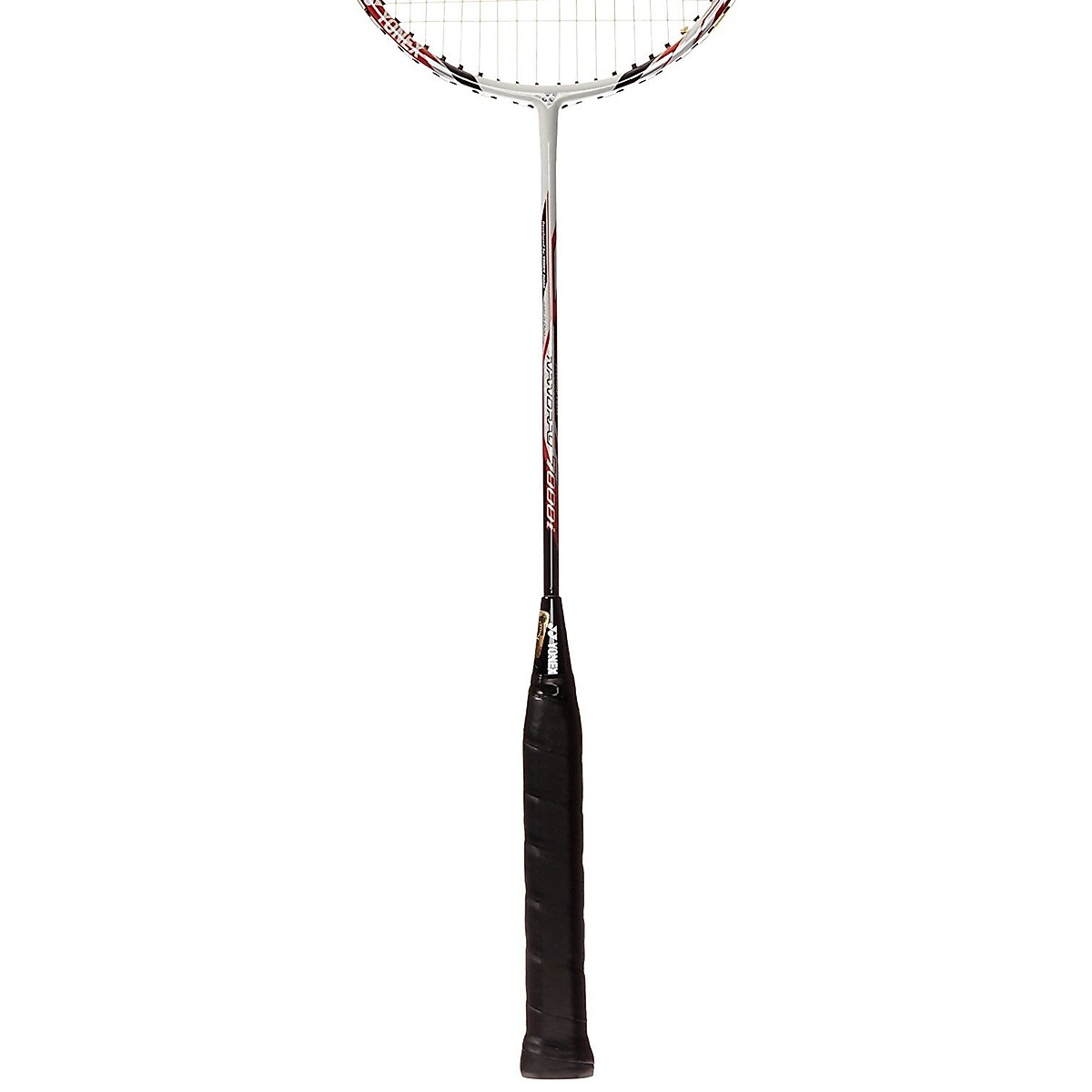 YONEX Badminton Racket Nanoray Series 2018 with Full Cover Professional Graphite Carbon Shaft Light Weight Competition Racquet High Tension Fast Speed Performance (NR7000I - White/Red, Pack of 1)