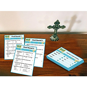 Bible Games for Adults and Family,Family Feud Game for Adults,Bible Study,Religious Gifts,Cards Christians Like,Bible Trivia,Fun Games for Family Game Night,15 Game Cards+3 Instruction Cards,O1