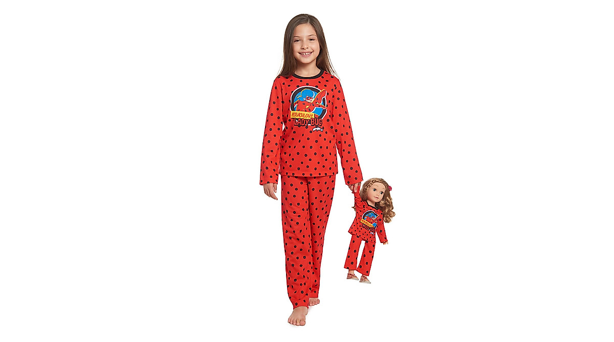 Miraculous Ladybug Pajamas for Girls & Doll Outfit