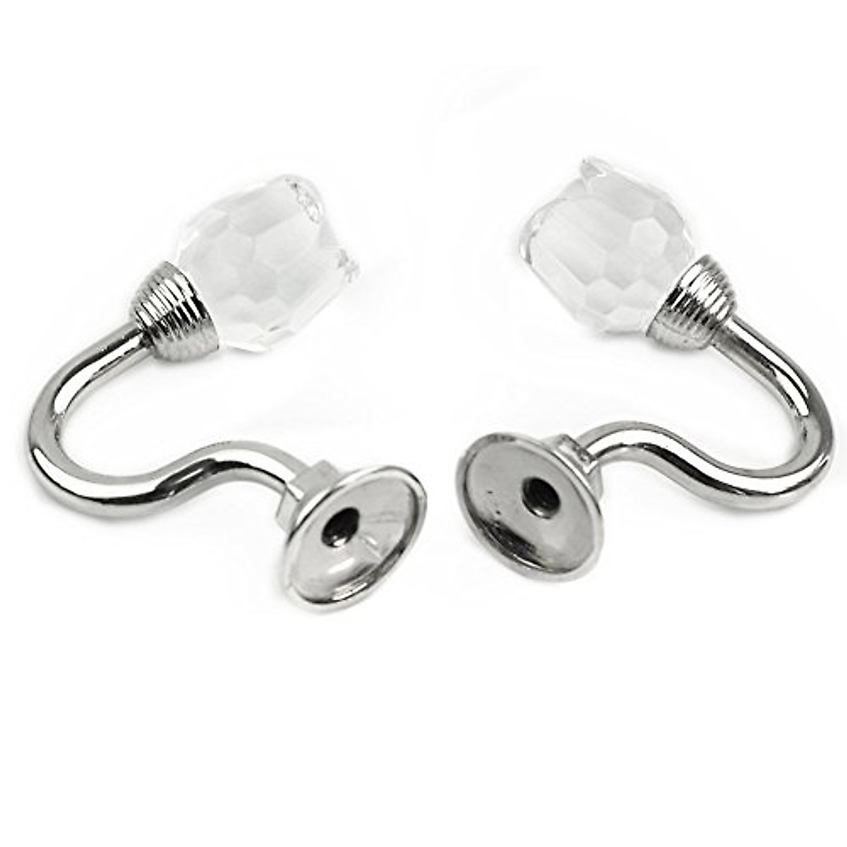 yueton Pack of 2 Vintage Crystal Rose Pattern Wall Curtain Hook Coat Hat Handbags Towel Single Hook Wall Mount Hanger