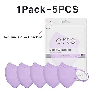 VATTNIG [10 Pcs] Korea Face Mask for Adults – Bird Beak type 2D Protective Health Face Mask for Dust and Smoke – 4-Layer Protective Filter – Ideal Fit for Comfortable Wear - Violet