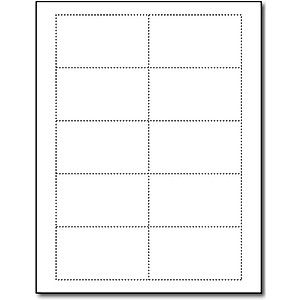 White Linen Business Card Paper - 20 Sheets / 200 Business Cards - Thick 80lb Cover Textured Cardstock for Inkjet/Laser Printers