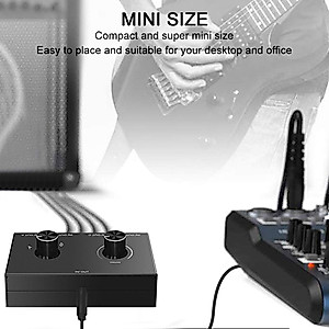 4 Port Audio Switch, 3.5mm Audio Switcher, Stereo AUX Audio Selector, 4 Input 1 Output / 1 Input 4 Output Audio Splitter Switcher, Audio Switcher Box, 4 channel switch knob, No External Power Required