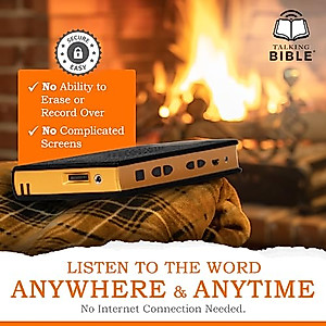 Talking Bible - Electronic Holy Bible Audio Player in English for Seniors, Kids and The Blind, Battery Powered, ESV (English Standard Version), Black