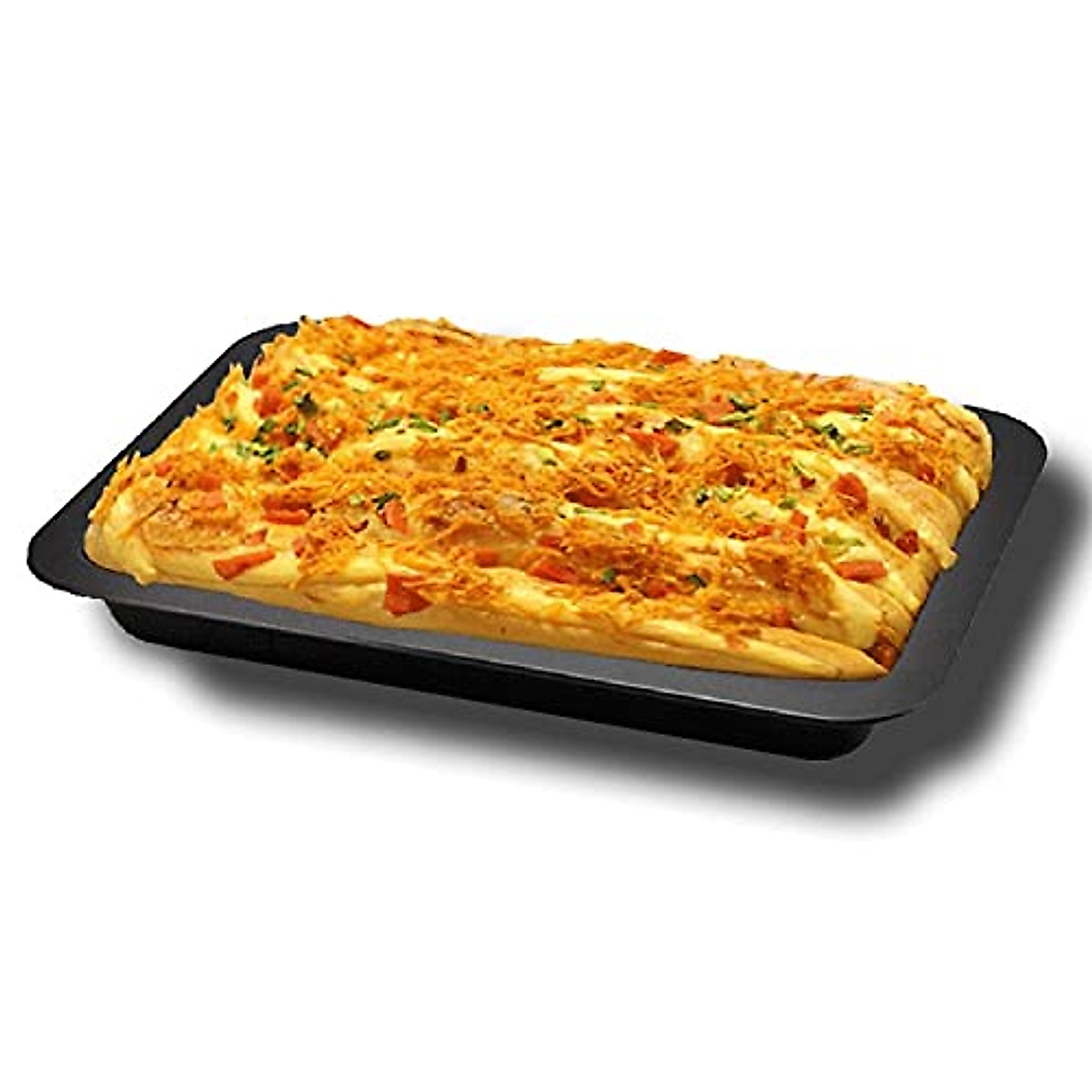 TEMKIN 1PC Rectangular Non-Stick Bread Cake Baking Tray Baking Tray Oven Rectangular Black Baking Tray DIY Baking for Kitchen (Size : Large)