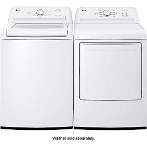 LG DLE6100W 7.3 Cu. Ft. White Front Load Smart Electric Dryer