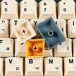 145 Apricot Yellow Korean Dye-Sub Mac Keycaps Thick PBT Cherry Profile Key caps for TKL 61 64 68 75 87 96 104 108 GMMK MX Mechanical Keyboard