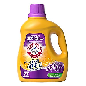 Arm & Hammer Plus OxiClean Odor Blasters Fresh Botanical, 77 Loads Liquid Laundry Detergent, 100.5 Fl oz