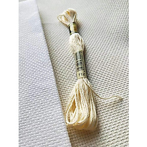 19" x 28" 14CT Counted Cotton Aida Cloth Cross Stitch Fabric (Natural)