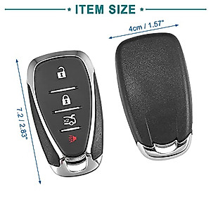 ACROPIX 4 Button Keyless Entry Remote Fit for Chevrolet Sonic - Pack of 1 Black