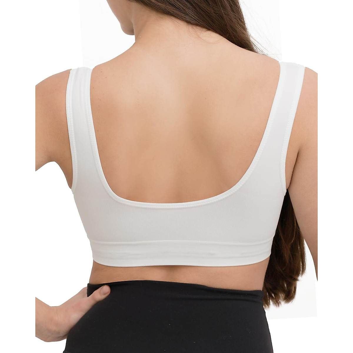 Coobie Seamless Comfort Bra,White,X-Large