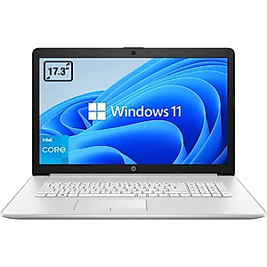 2022 HP Laptop 17.3" HD+ Anti-Glare Display, Intel Core i3-1115G4, 16GB DDR4 Memory, 1TB HDD + 128GB PCIe SSD, True Vision HD Webcam, Numeric Keypad, WiFi, HDMI, Windows 11 Home, Silver