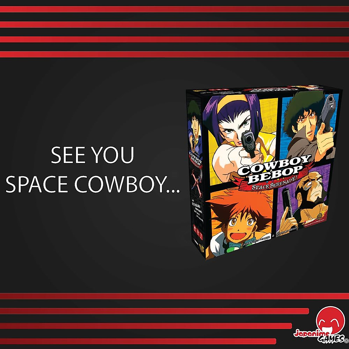 Japanime Games Cowboy Bebop: Space Serenade | from The Creator of Harmonies | Cooperate to Take Down Vicious | 1-4 Players | Ages 14+ | 30-90 Min Play Time