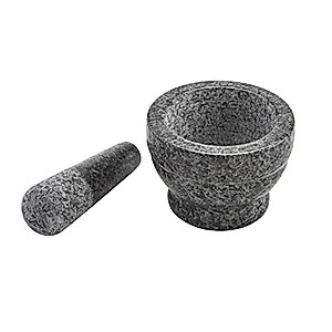 IMUSA USA Small Polished Mortar and Pestle, 3.75”, Granite
