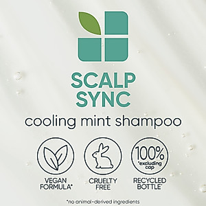Biolage Cooling Mint Shampoo | Cleanses Excess Oil | For Oily Hair | Cool Sensation | Cruelty Free | Vegan | Salon Shampoo | 13.5 Fl. Oz