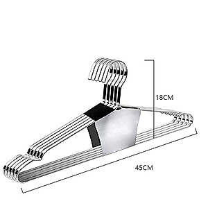 CPSUN Hangers 5 Pack Strong Heavy Duty Stainless Steel Metal Hangers for Home,Thicken and Bold Flat Strips Bulk Hangers