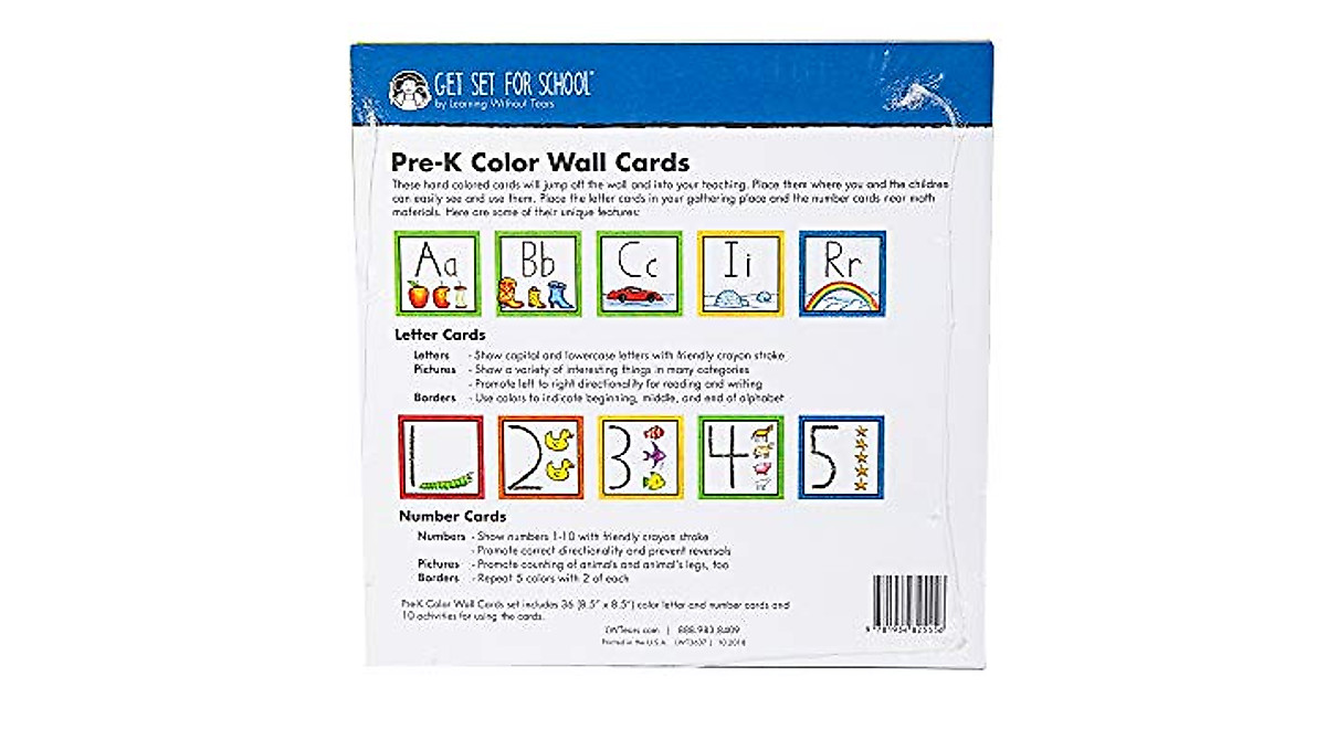 Learning Without Tears Color Wall Cards for Classrooms