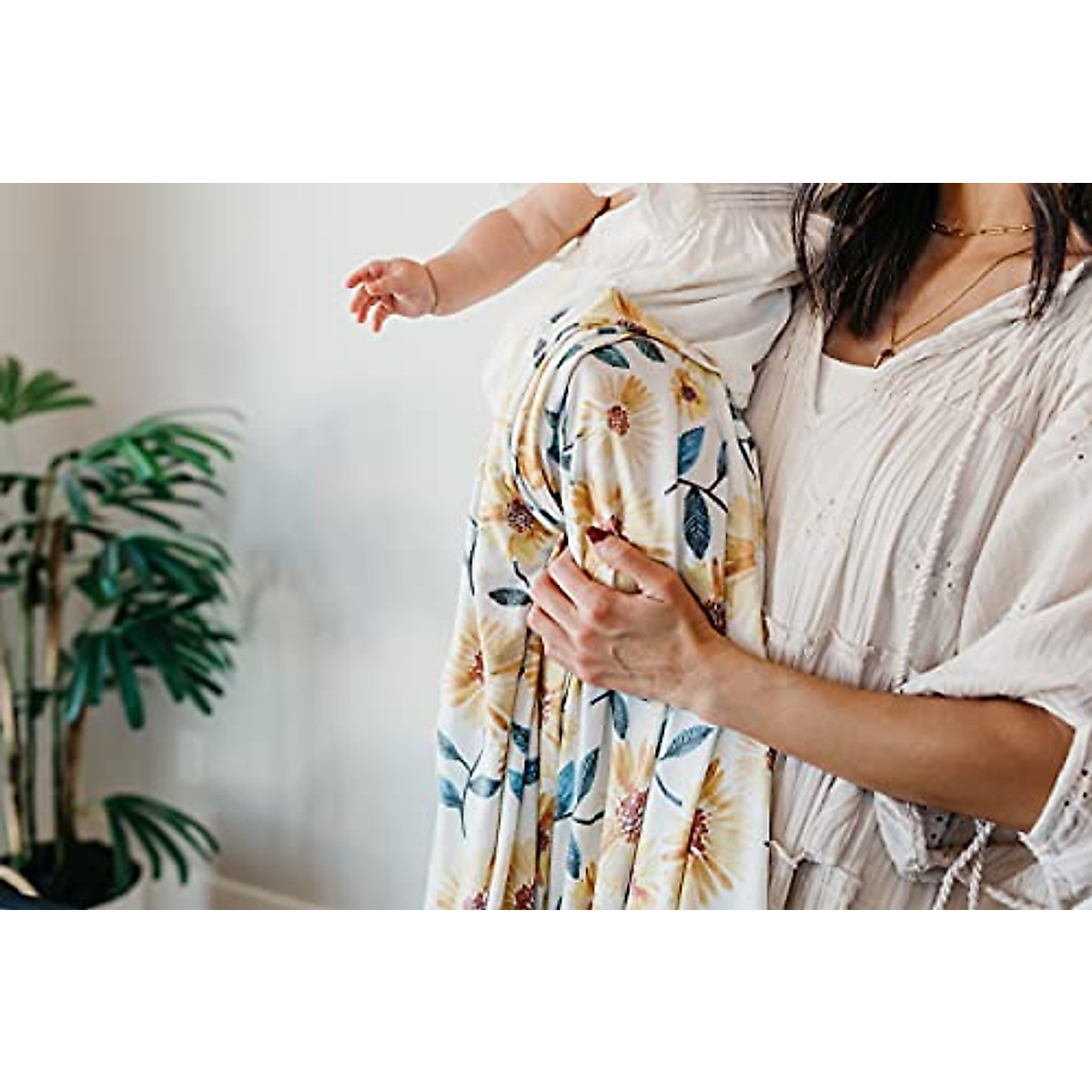 Copper Pearl Large Premium Knit Baby Swaddle Receiving Blanket Sunnie