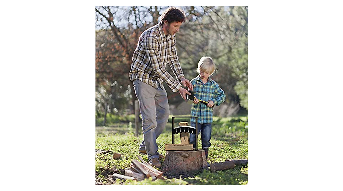 Splits Firewood Easily: MANIOSHIYA Kindling Splitter + Hammer