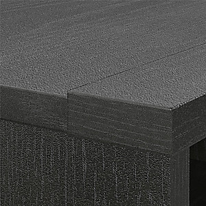 Ameriwood Home Noble TV Stand with Electric Fireplace Insert and 4 Shelves, 65”, Black Oak