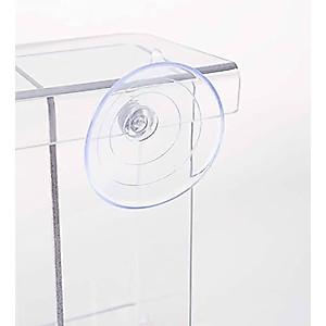 Wind & Weather Clear Mirrored Window Bird Feeder | Strong Suction Cups | Easy to Fill and Clean | Holds Approximately 1 LB of Seed | 13" L x 5" D x 7" H | for Glass Window Perch Elderly and Kids