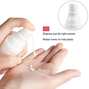 Mild East 3pcs 20ml Sterile Airless Pump Bottle with Funnel Easy to Carry and Fill Matte Lotion Bottles For Travel
