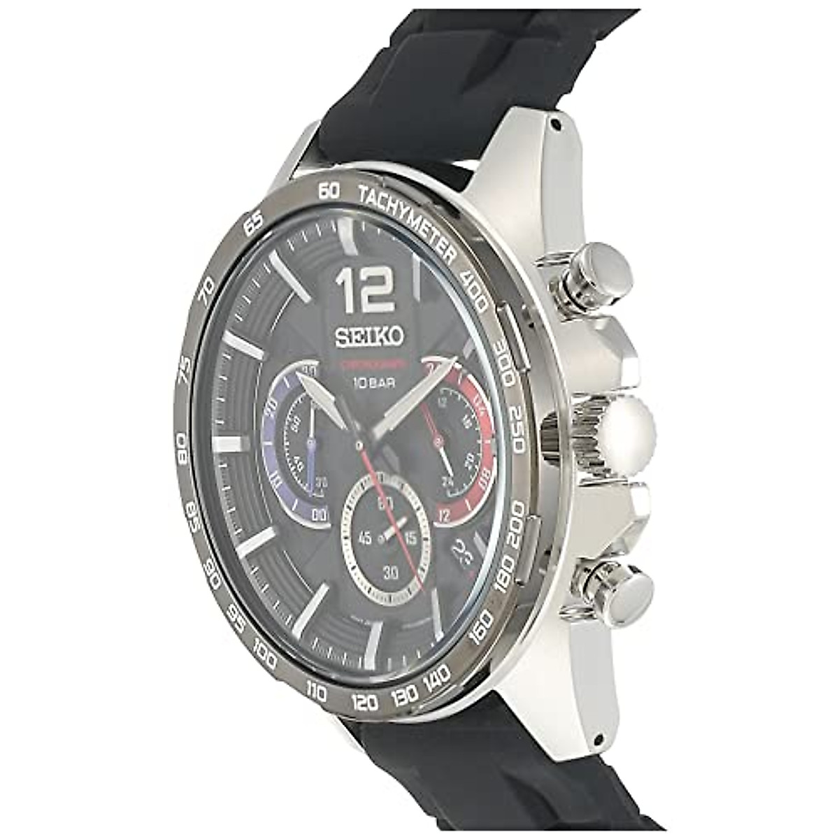 Seiko Quartz Watch SSB347P1 - Rubber Gents Quartz Chronograph