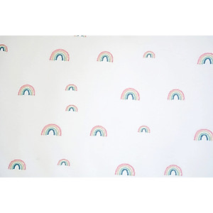 Ecolino Fitted Crib Sheet, 100% Organic Cotton Baby Crib Sheets for Boys and Girls. Fits Standard Crib and Toddler Mattresses, Soft and Breathable in Rainbow