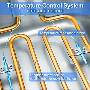 HOOCOO Commercial Electric Deep Fryer, Dual Tank Stainless Steel Deep Fryer with 2 Basket & Lid Capacity 2 x 10L Countertop Fryers for Home Kitchen and Restaurant 3600W 120V