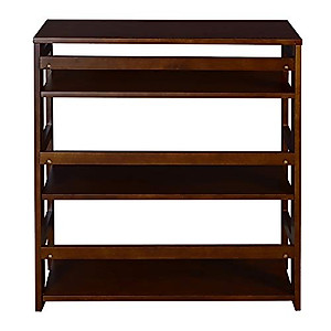 Regency Flip Flop 34-inch High Folding Bookcase- Mocha Walnut