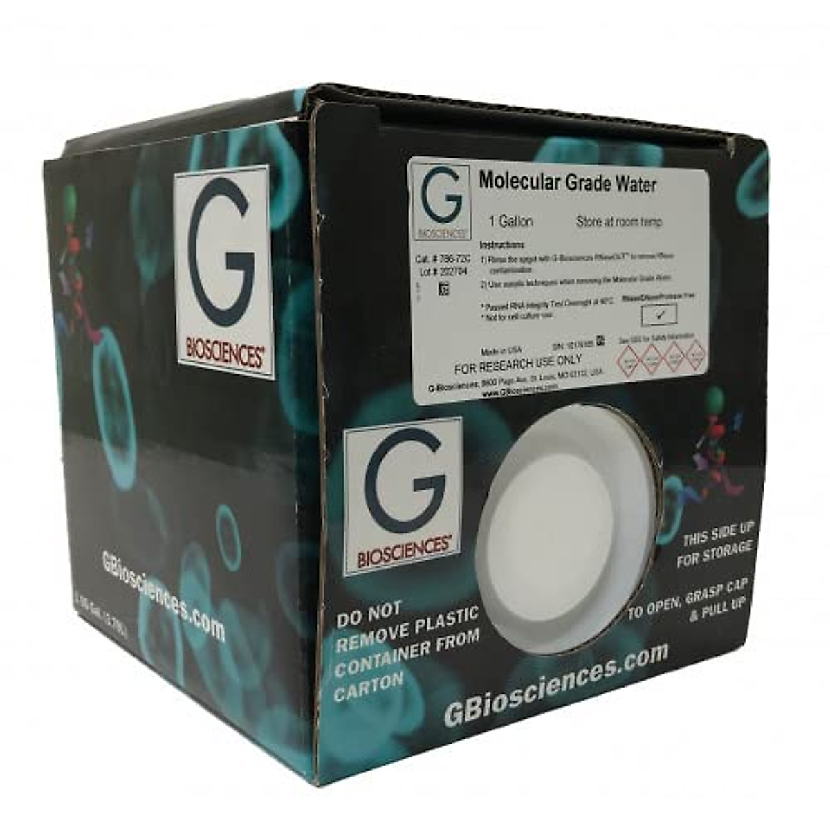 Water, Molecular Grade, 4 x 1 US Gallon