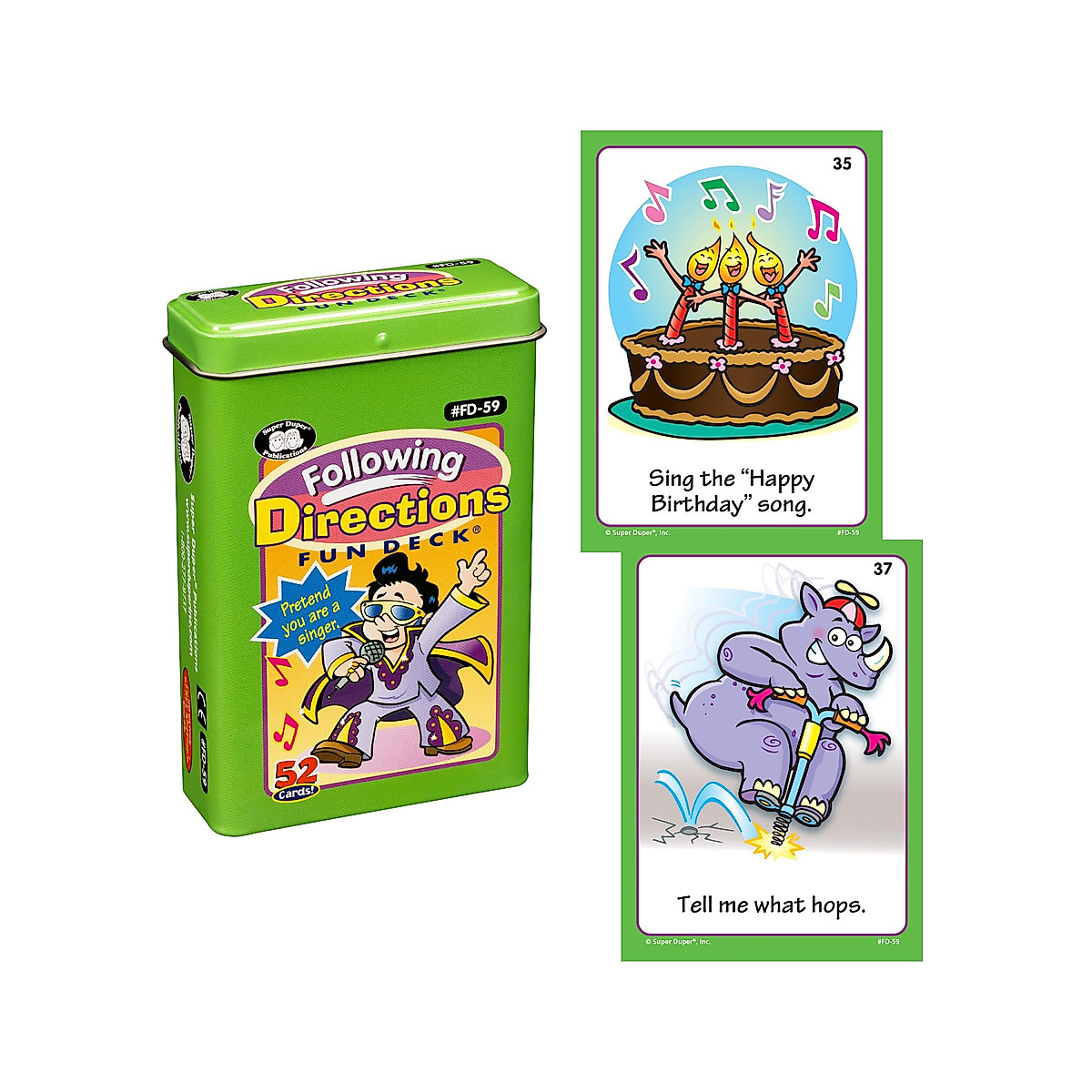 Super Duper Publications | Following Directions Fun Deck Flash Cards | Educational Learning Resource for Children