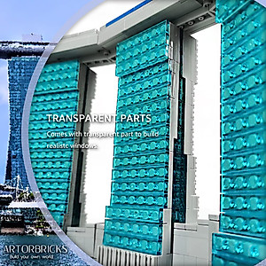 ArtorBricks Architectural Marina Bay Sands-2022 Large Collection Building Set Model Kit and Gift for Adults, Compatible with Lego (881 Pieces)