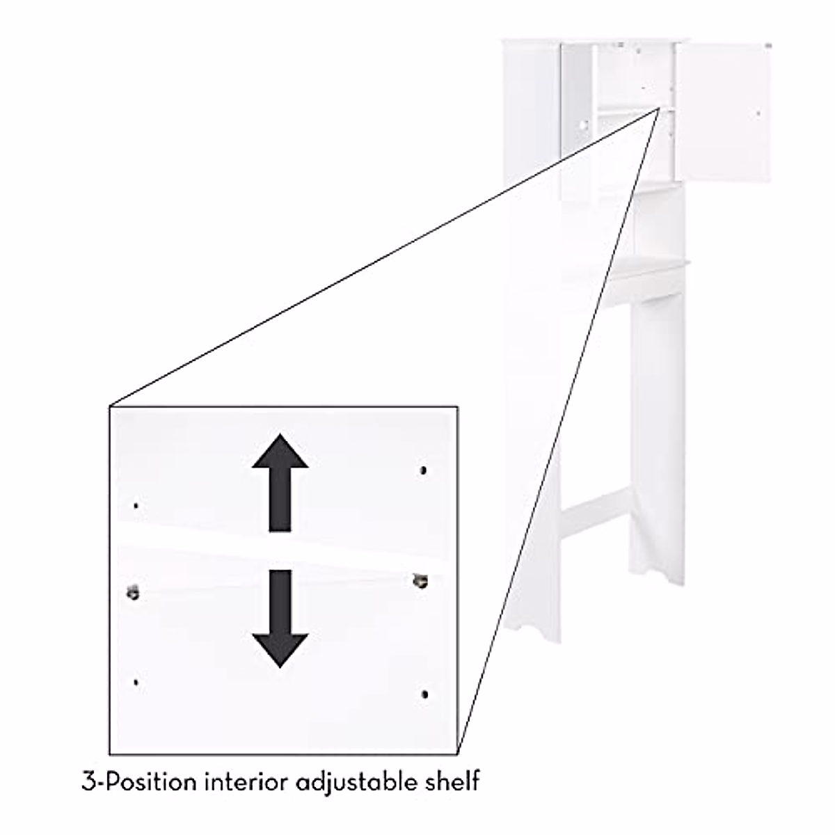 RiverRidge Medford Two Door, White Spacesaver, One Size