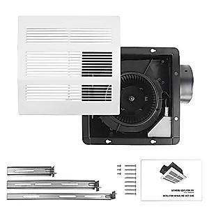 BV Bathroom Fan Ultra-Quiet Bathroom Ventilation & Exhaust Fan, Bathroom Ceiling Fan, Residential Remodel Energy-Saving Ceiling Mount Fan (No Attic Access Required) (200 CFM)