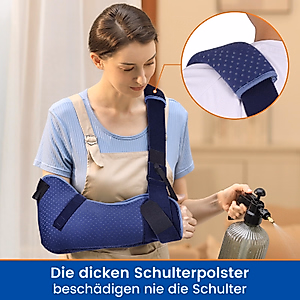 Willcom Arm Sling for Shoulder Injury with Waist Strap - Immobilizer Brace Support for Sleeping, Rotator Cuff Surgery(Comfort Version, Right, Medium, 28.5-41 inch)