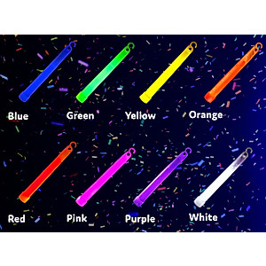 PartySticks Glow Sticks Party Supplies for Kids and Adults (50pk Assorted) - 6 Inch Bulk Glow Light Up Sticks Party Favors, Glow in the Dark Party Decorations, Waterproof Nontoxic Glow Necklaces